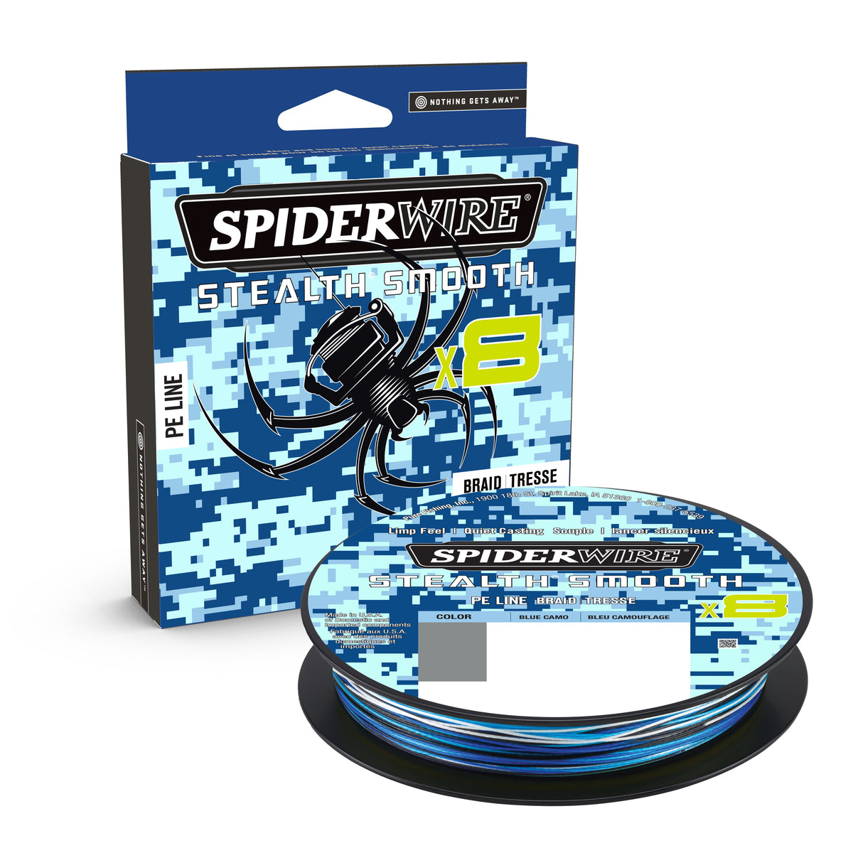 SPIDERWIRE STEALTH SMOOTH 300M X8 BLUE CAMO — Rod And Tackle Limited