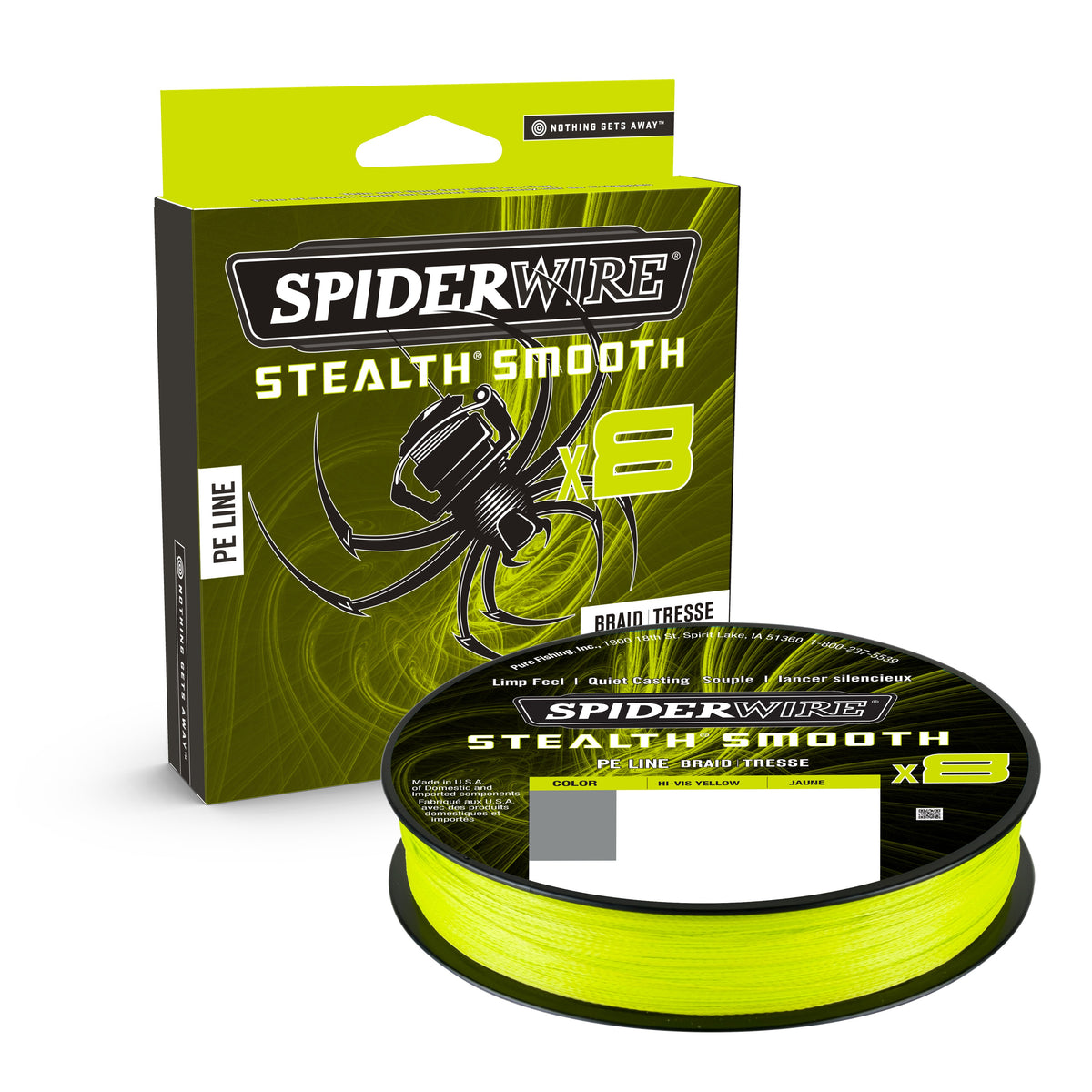 SPIDERWIRE STEALTH SMOOTH 150M X8 HI-VIS YELLOW — Rod And Tackle Limited