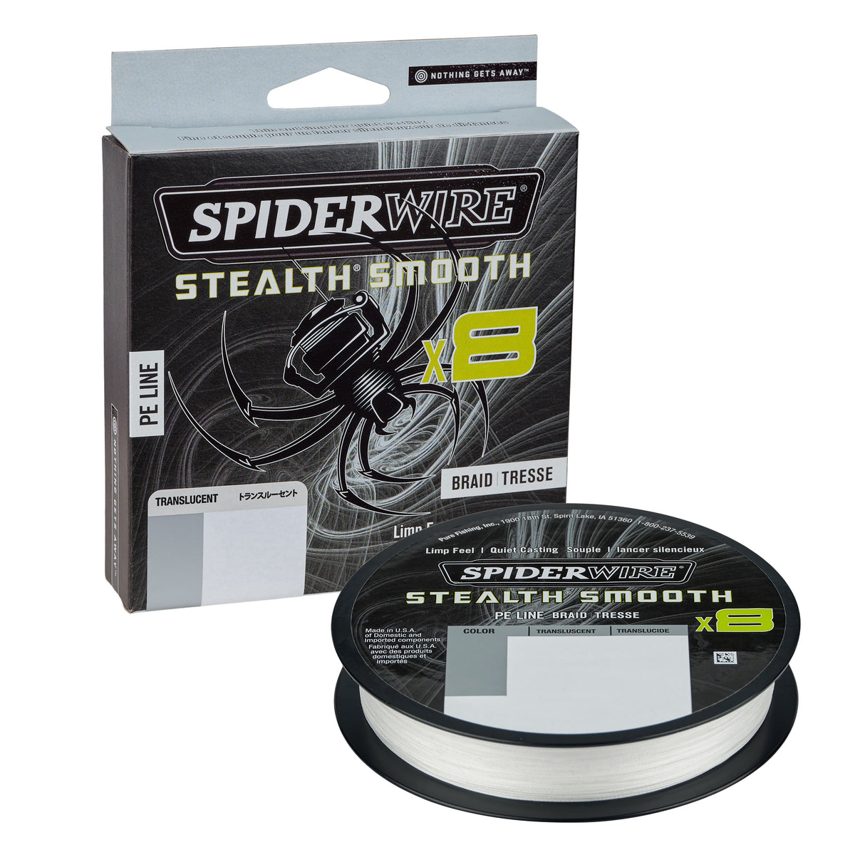 SPIDERWIRE STEALTH SMOOTH 150M X8 TRANSLUCENT — Rod And Tackle Limited
